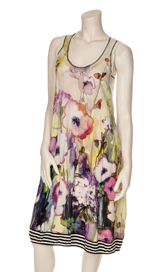 Beate Heymann Purple Flower Tank Dress – ModeAlise