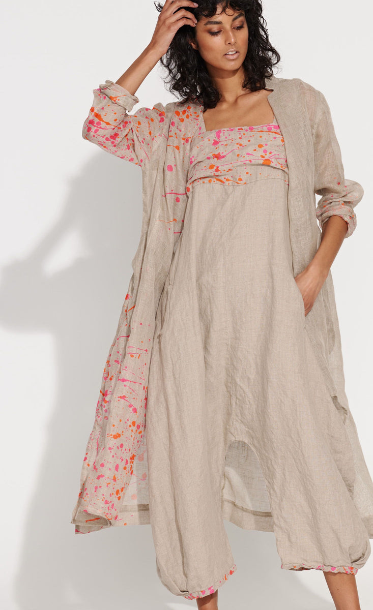 Banana Blue Bright Flax Splash Jumpsuit – ModeAlise